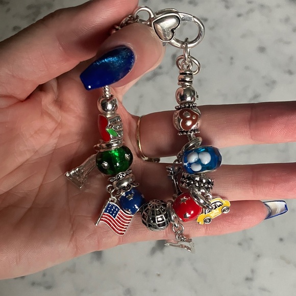 Brighton | Jewelry | Brighton Silver Charm Bracelet With Multicolor ...